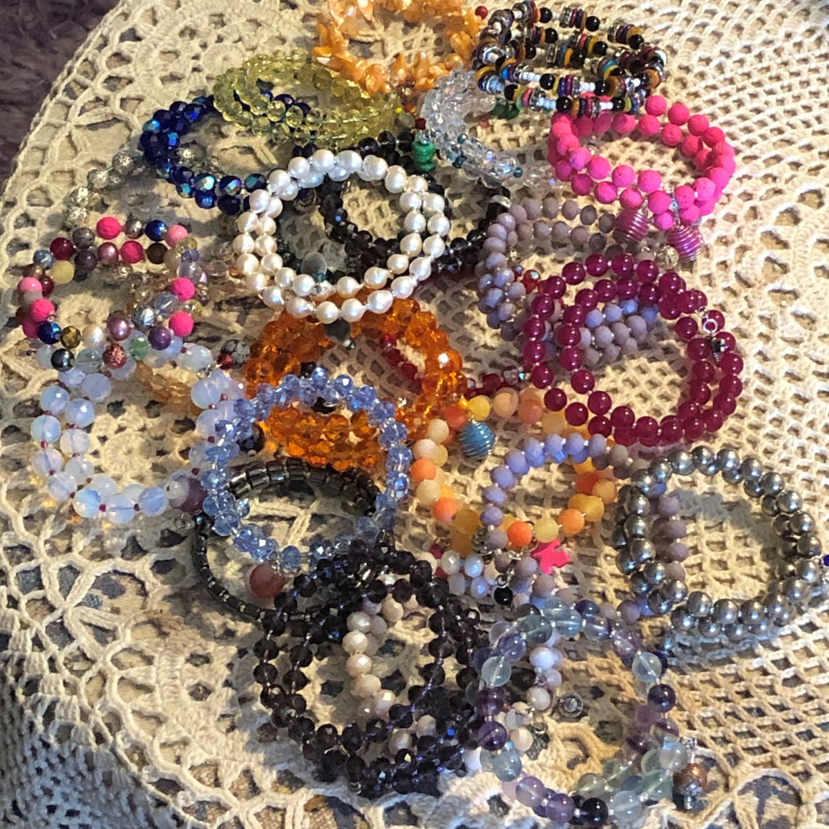 Colorful wire bracelets – Marilyn Raff